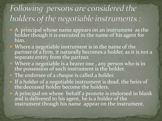 Holder & holder in due course | PPTX