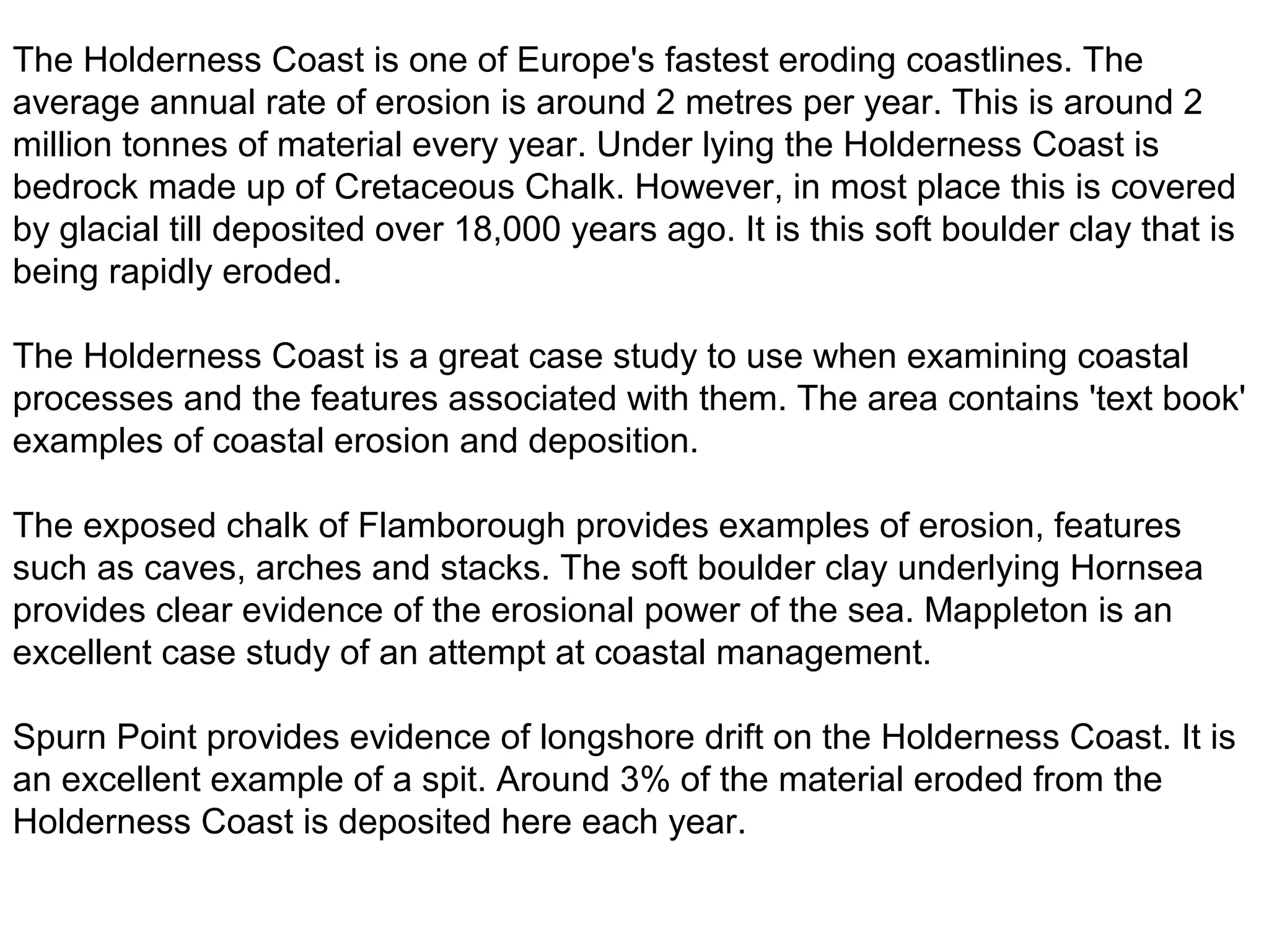 Holderness Coastline - Management | PPT