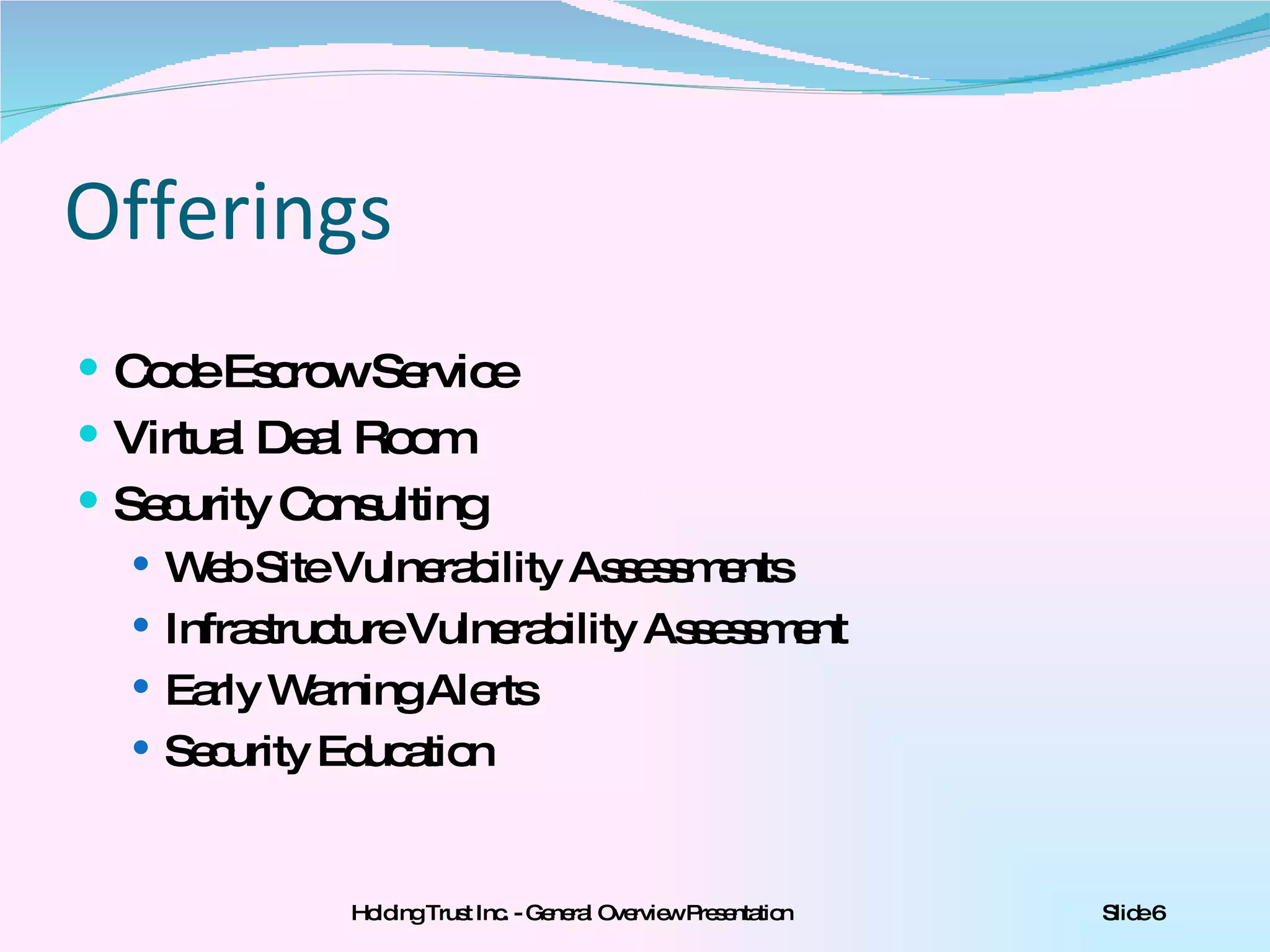 Holding Trust - General Presentation | PPT