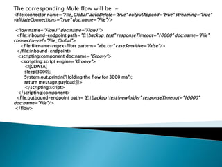 Holding a mule flow | PPT