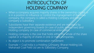 Holding and subsidiary company | PPT