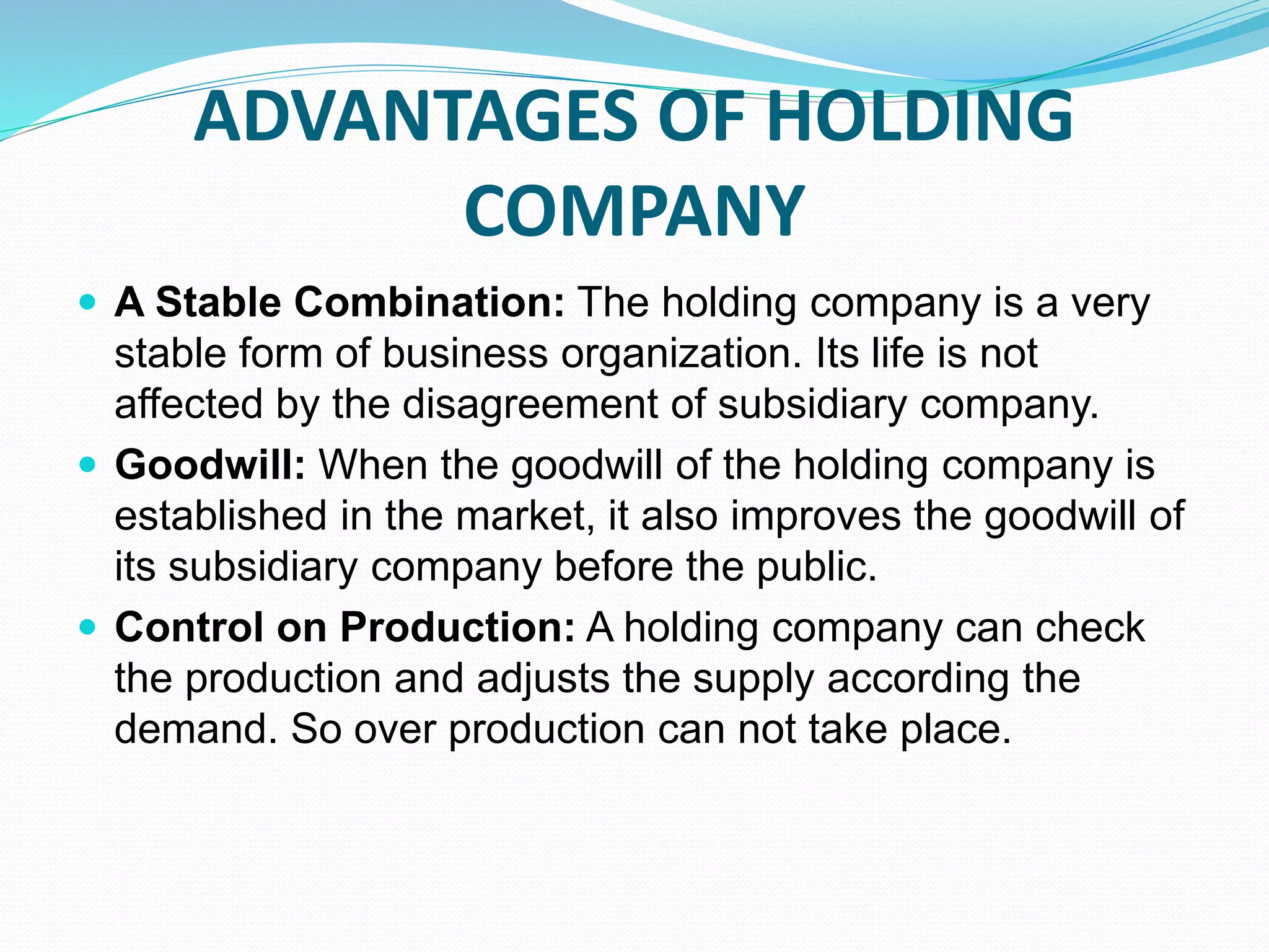 Holding and subsidiary company | PPTX