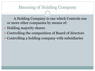 Holding company | PPTX