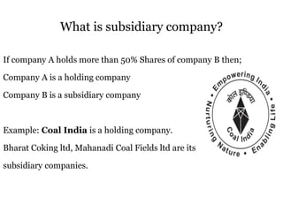 Holding & subsidary Company | PPTX