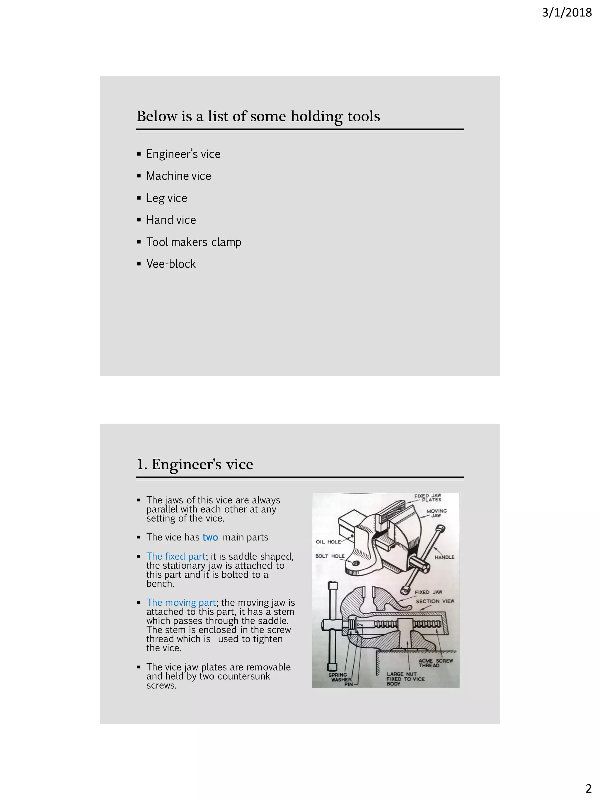metal holding tools | PDF