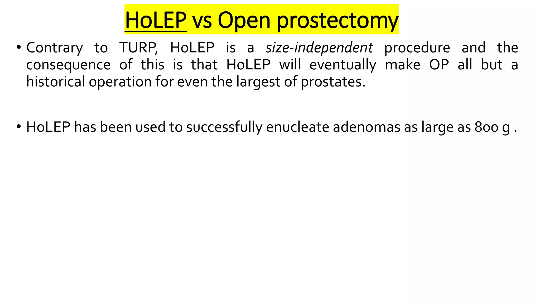 HoLEP: the gold standard for the surgical management of BPH in the 21st ...