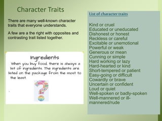 Holes. Characters and Characterization | PPTX