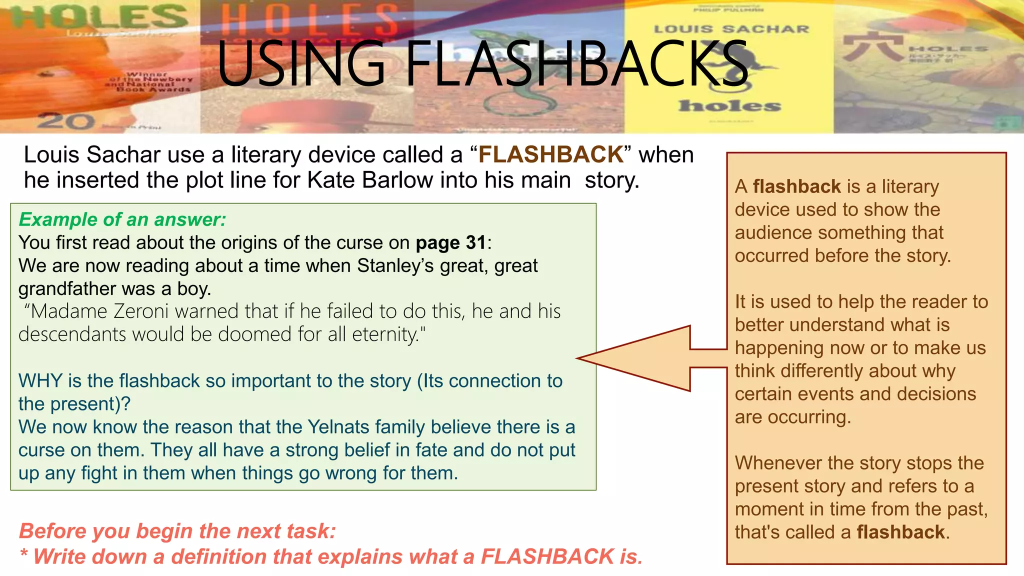 Holes. Lesson 3. Context #1 | PPTX