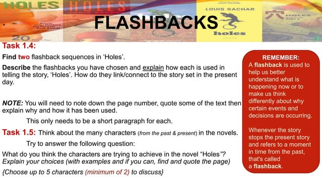 Holes. Lesson 3. Context #1 | PPTX