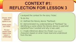 Holes. Lesson 3. Context #1 | PPTX