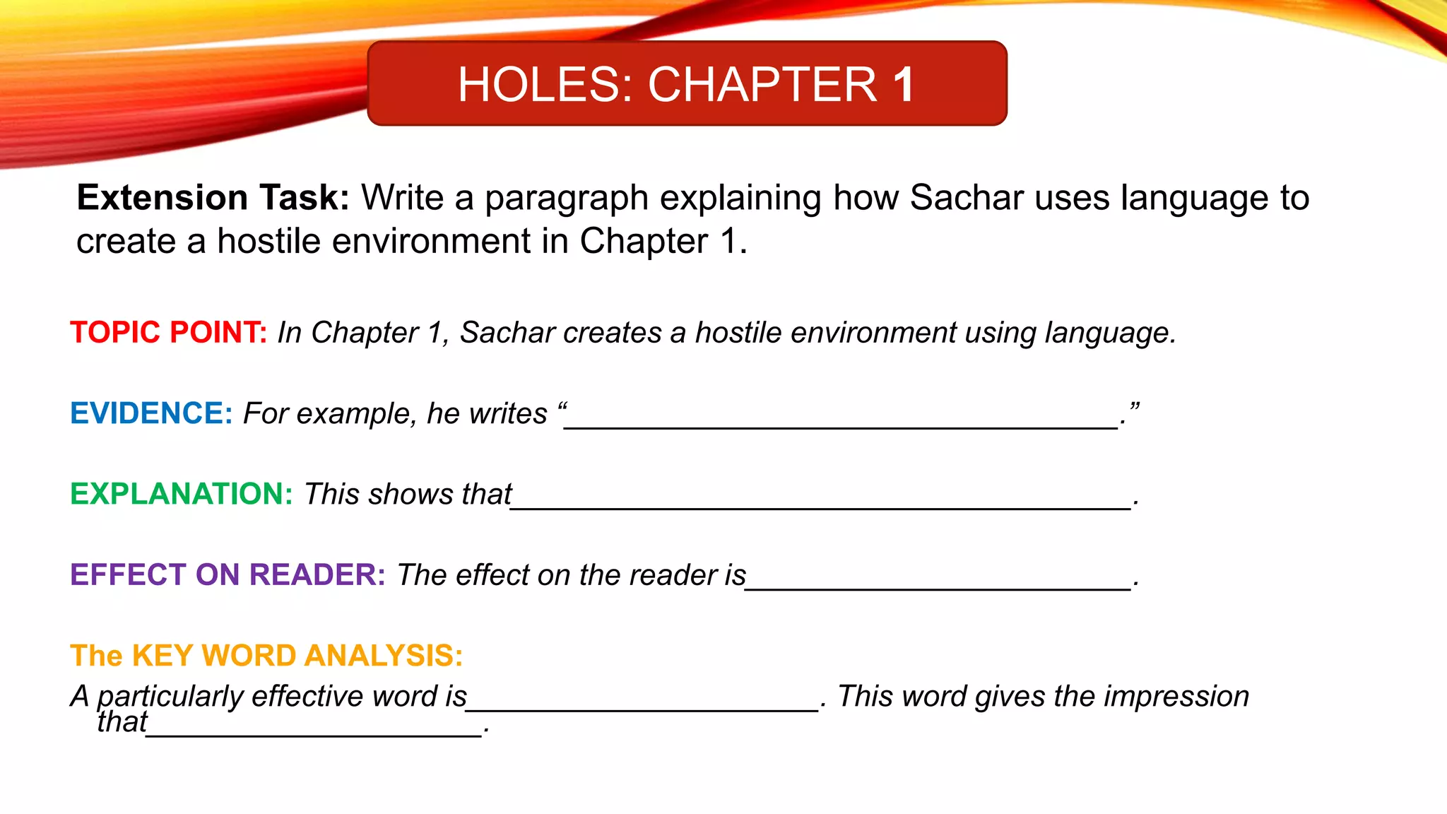 Holes introduction lessons1and2 | PPTX