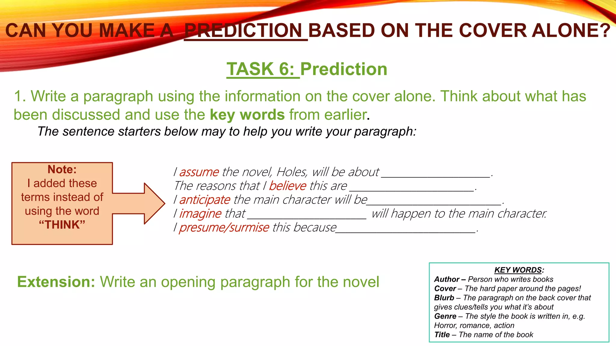 Holes introduction lessons1and2 | PPTX