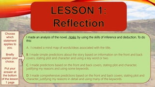 Holes introduction lessons1and2 | PPTX