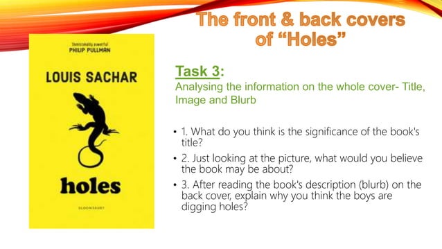 Holes introduction lessons1and2 | PPTX | Homework and Study | Education