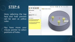 Hole Wizard Feature SolidWorks CAD Tutorial for Beginners | PPTX