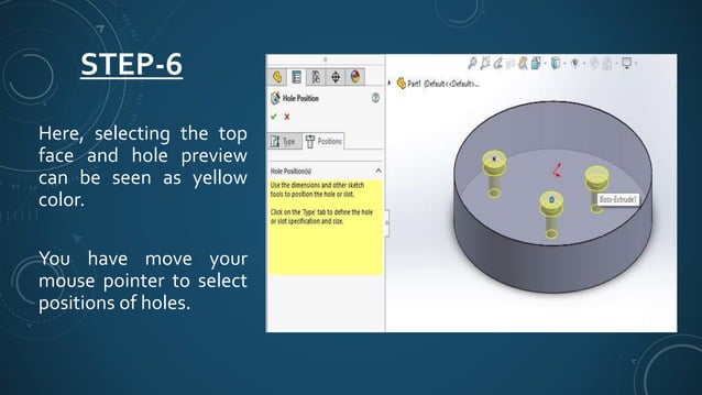 Hole Wizard Feature SolidWorks CAD Tutorial for Beginners | PPTX | Technology & Computing