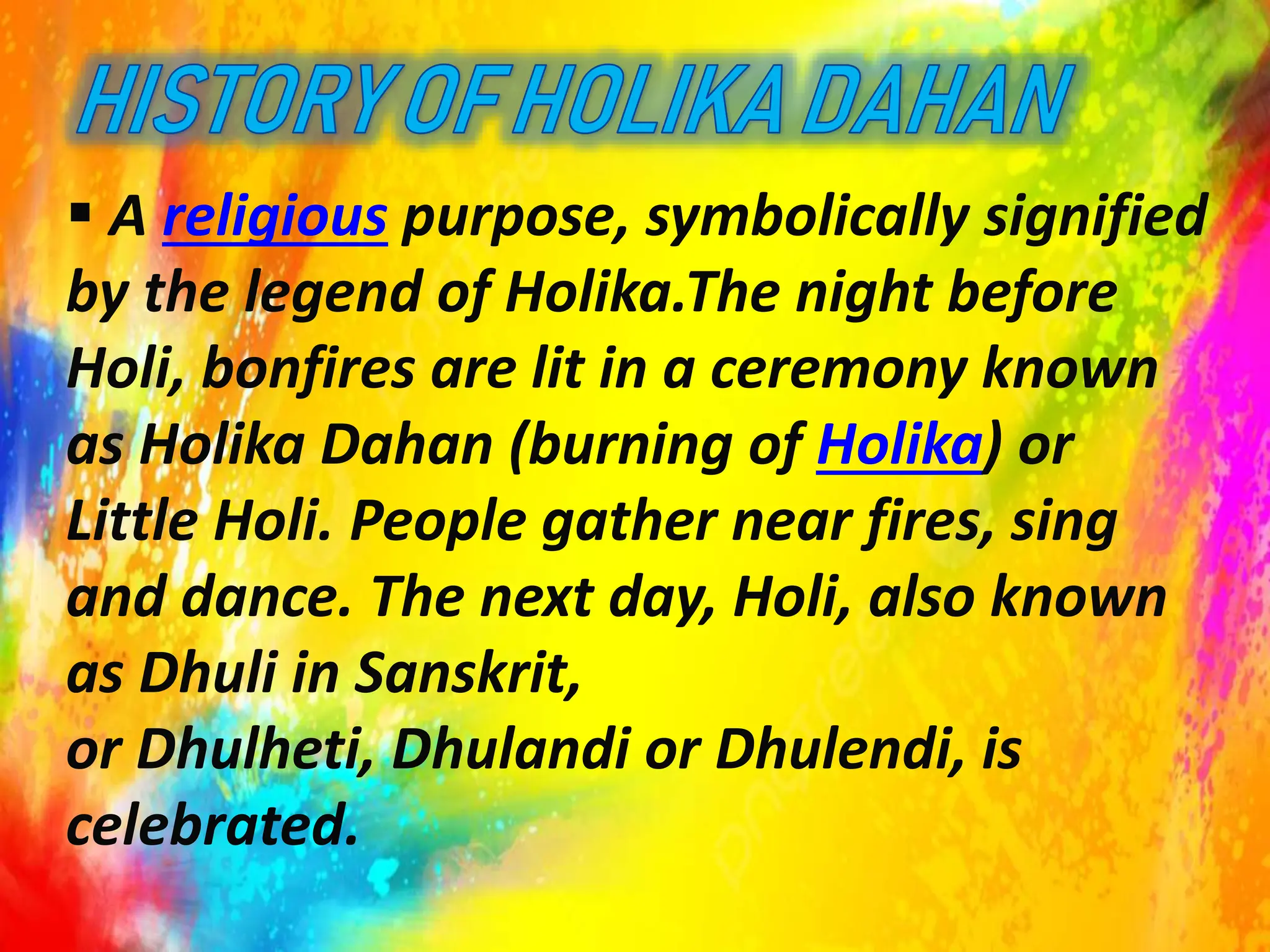 Know All About Holi It's Significance and History | PPTX