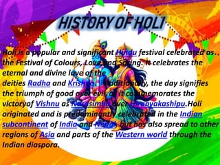 Know All About Holi It's Significance and History | PPTX