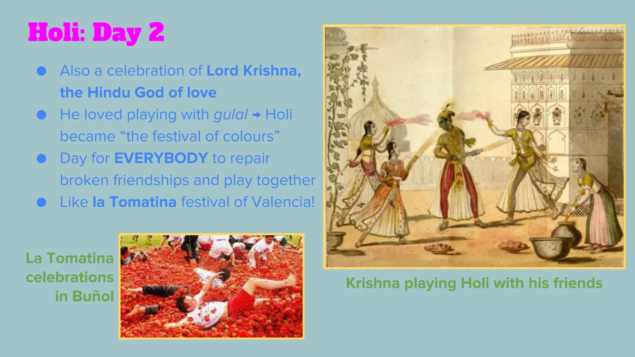 Holi: The Indian Festival of Colours- Grade 5 | PPTX