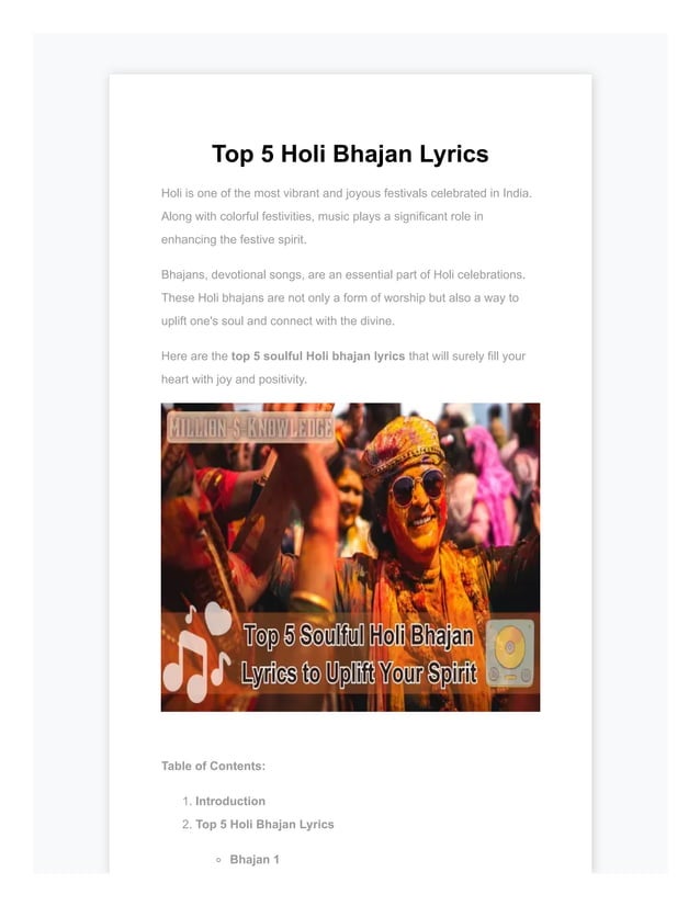 Top Five Holi Bhajan Lyrics in English.pdf
