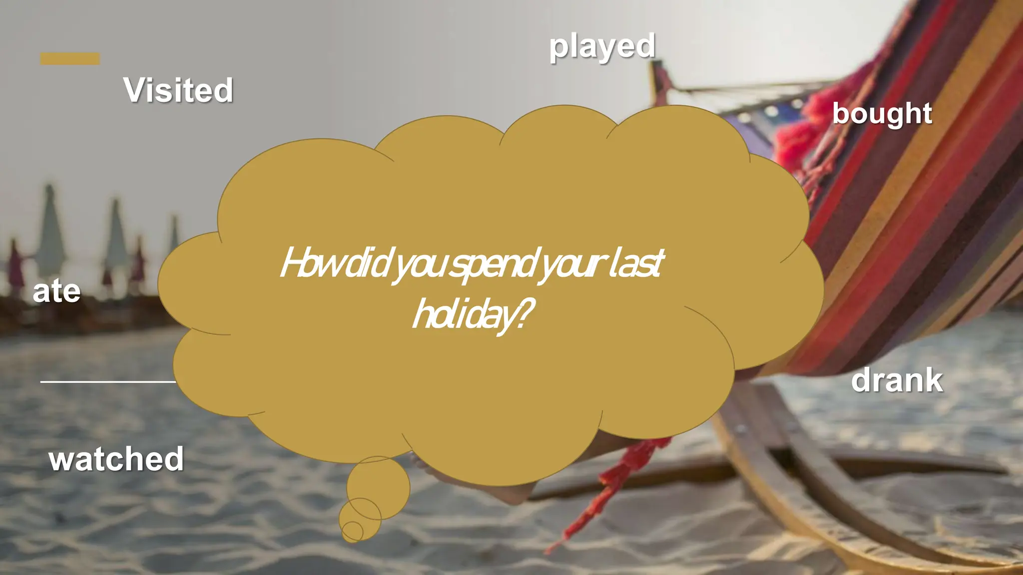 holiday past simple tense English tense past | PPTX