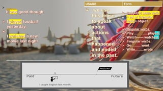 holiday past simple tense English tense past | PPT