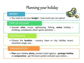 Holiday travel-conversation-topics-dialogs | PPTX