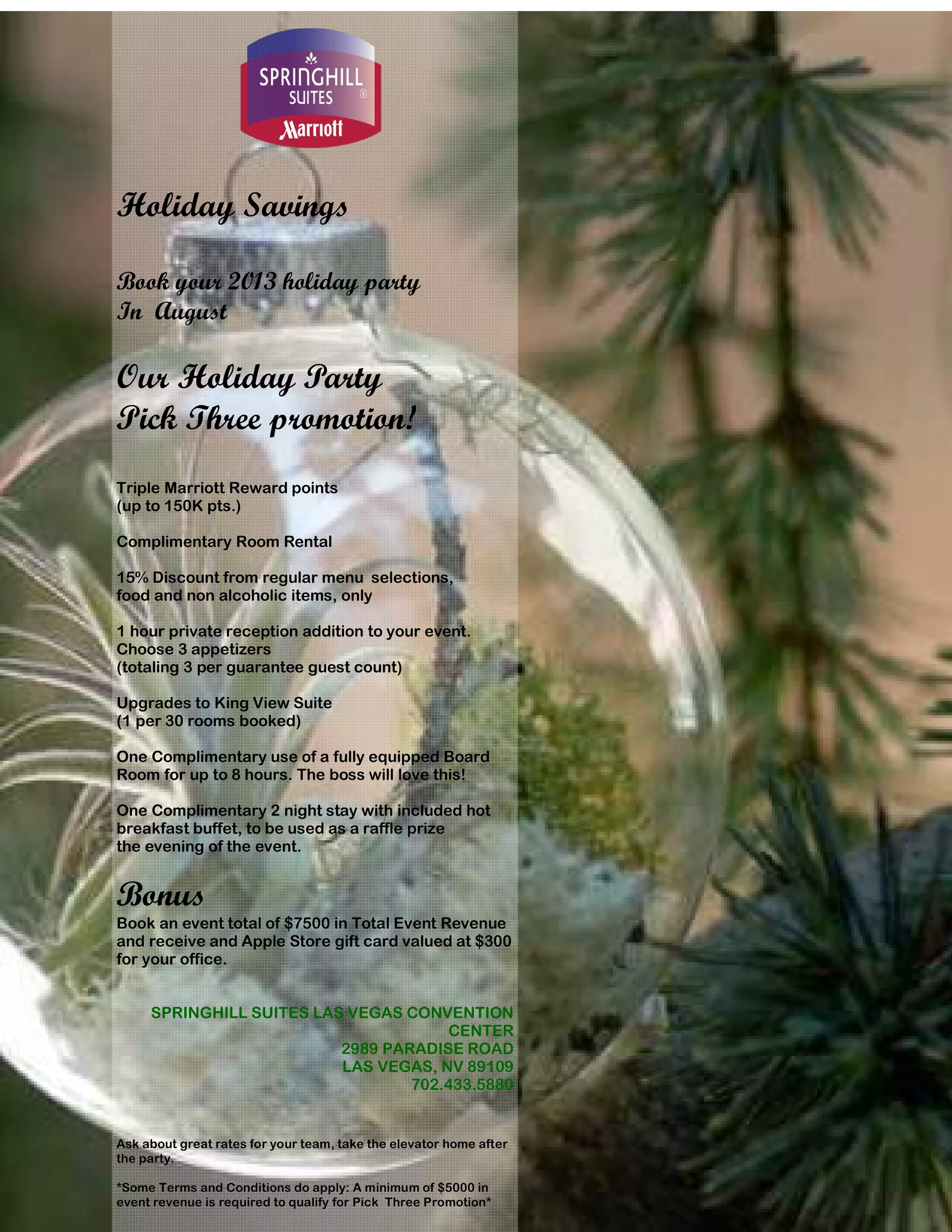 Holiday Pick 3 Promotion | PDF | Hotel Properties | Real Estate