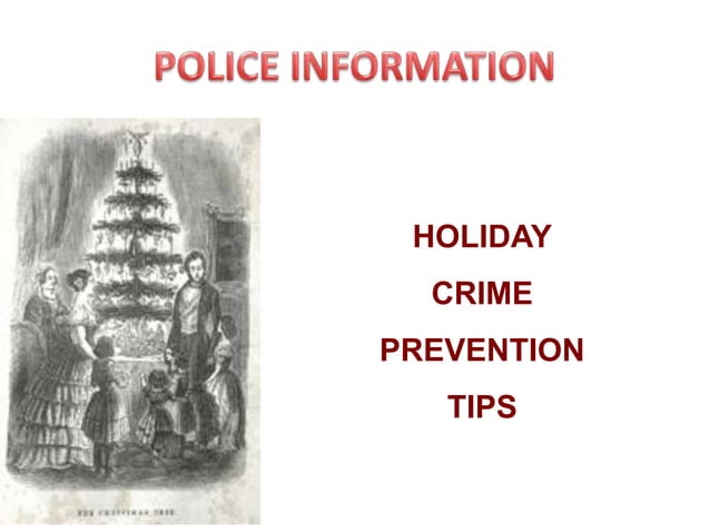 Holiday crime prevention tips | PPTX