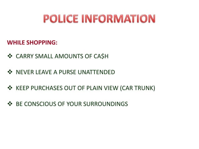 Holiday crime prevention tips | PPTX