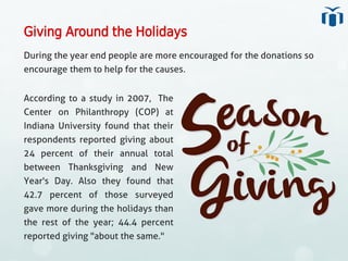 Guidelines and interesting facts for Holiday Giving | PDF
