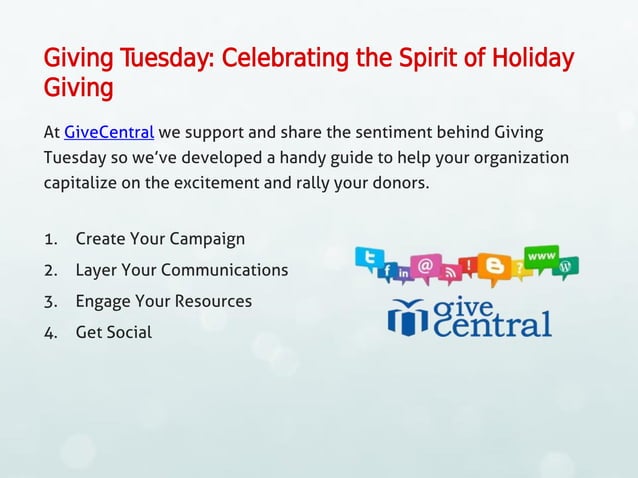 Guidelines and interesting facts for Holiday Giving | PPT