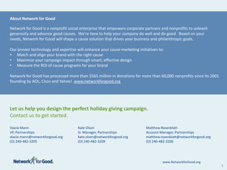 Network for Good Holiday 'Good' Guide | PPT