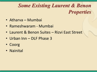 Laurent and Benon Holiday homes ppt | PPT