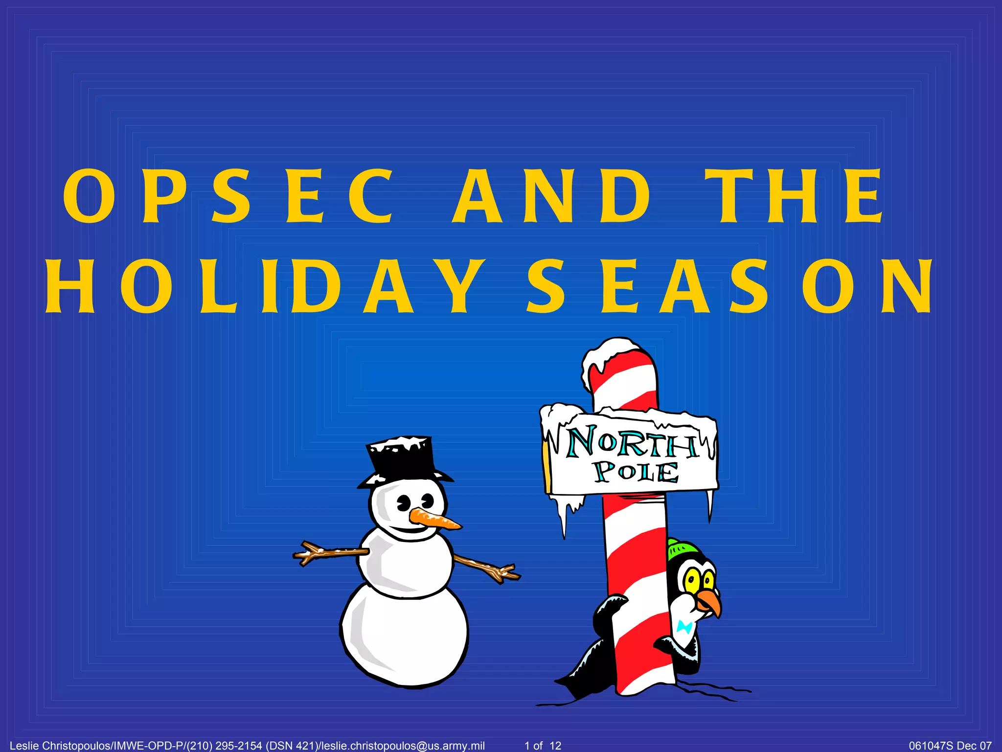 Holiday opsec | PPT