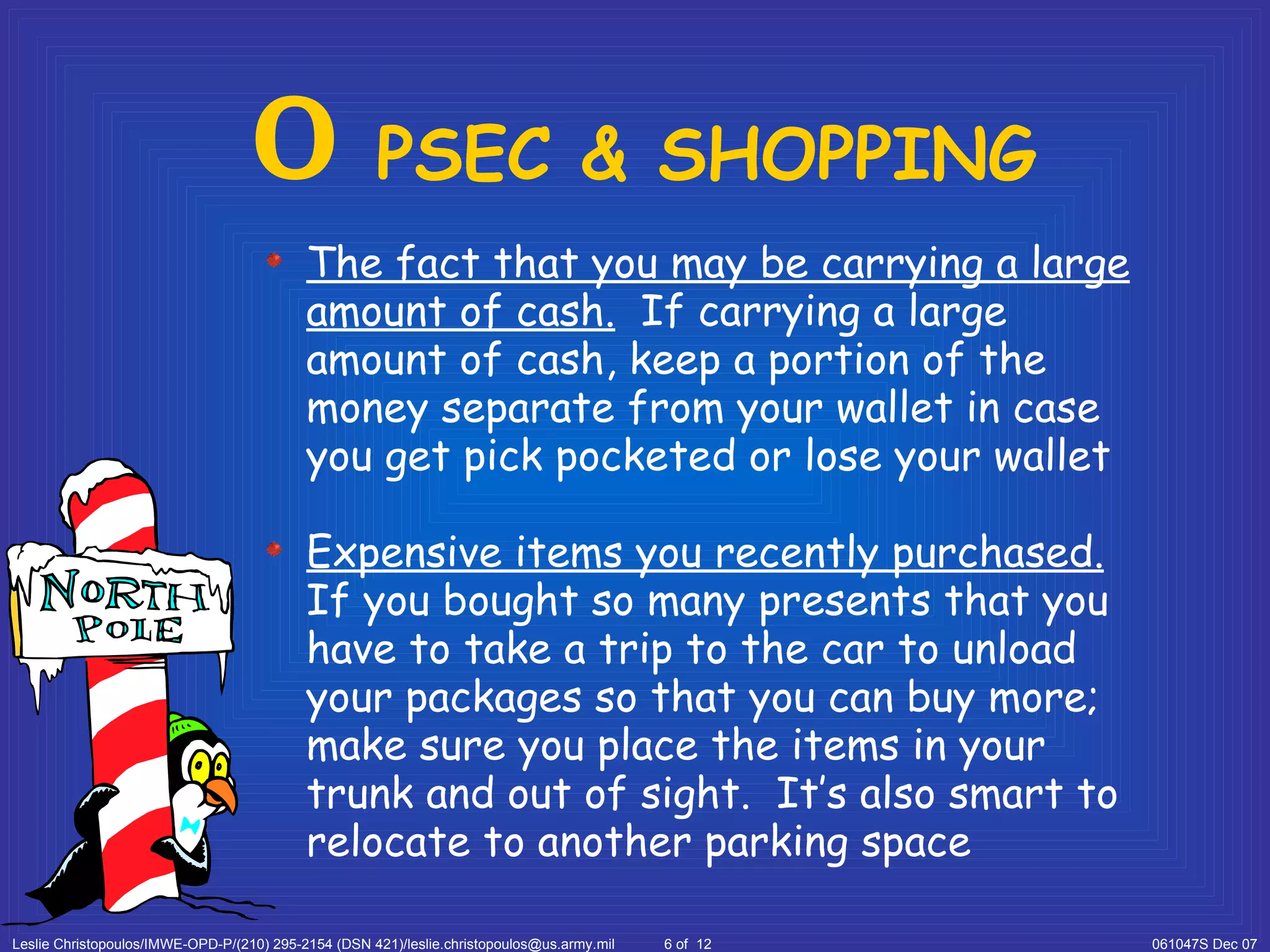 Holiday opsec | PPT