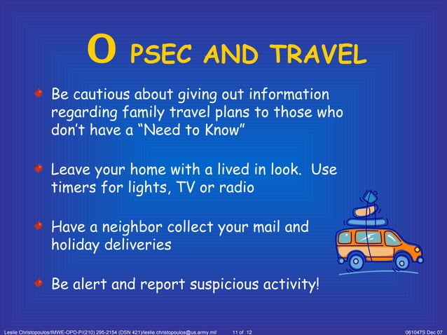 Holiday opsec | PPT