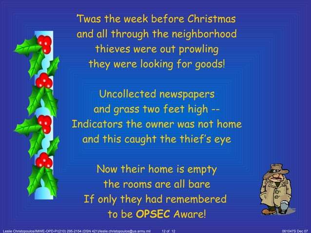 Holiday opsec | PPT