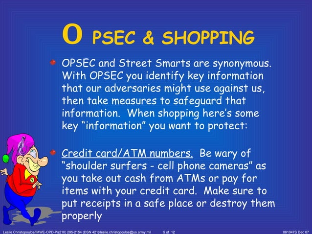 Holiday opsec | PPT