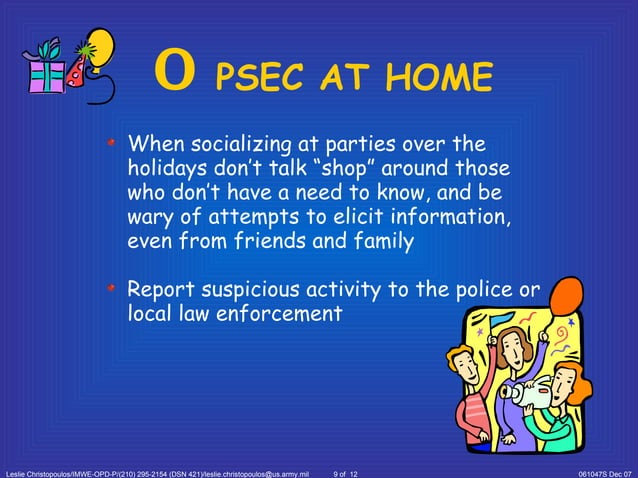 Holiday opsec | PPT