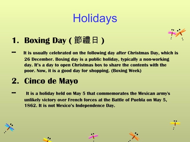 Holidays | PPT