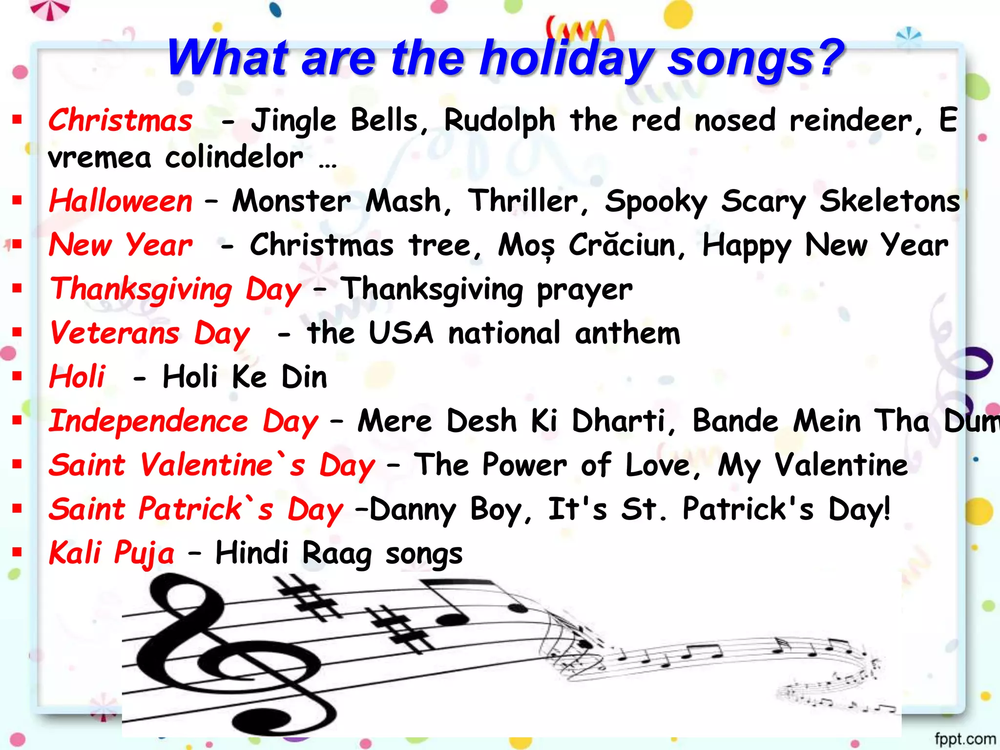 Holidays Around the World | PPTX