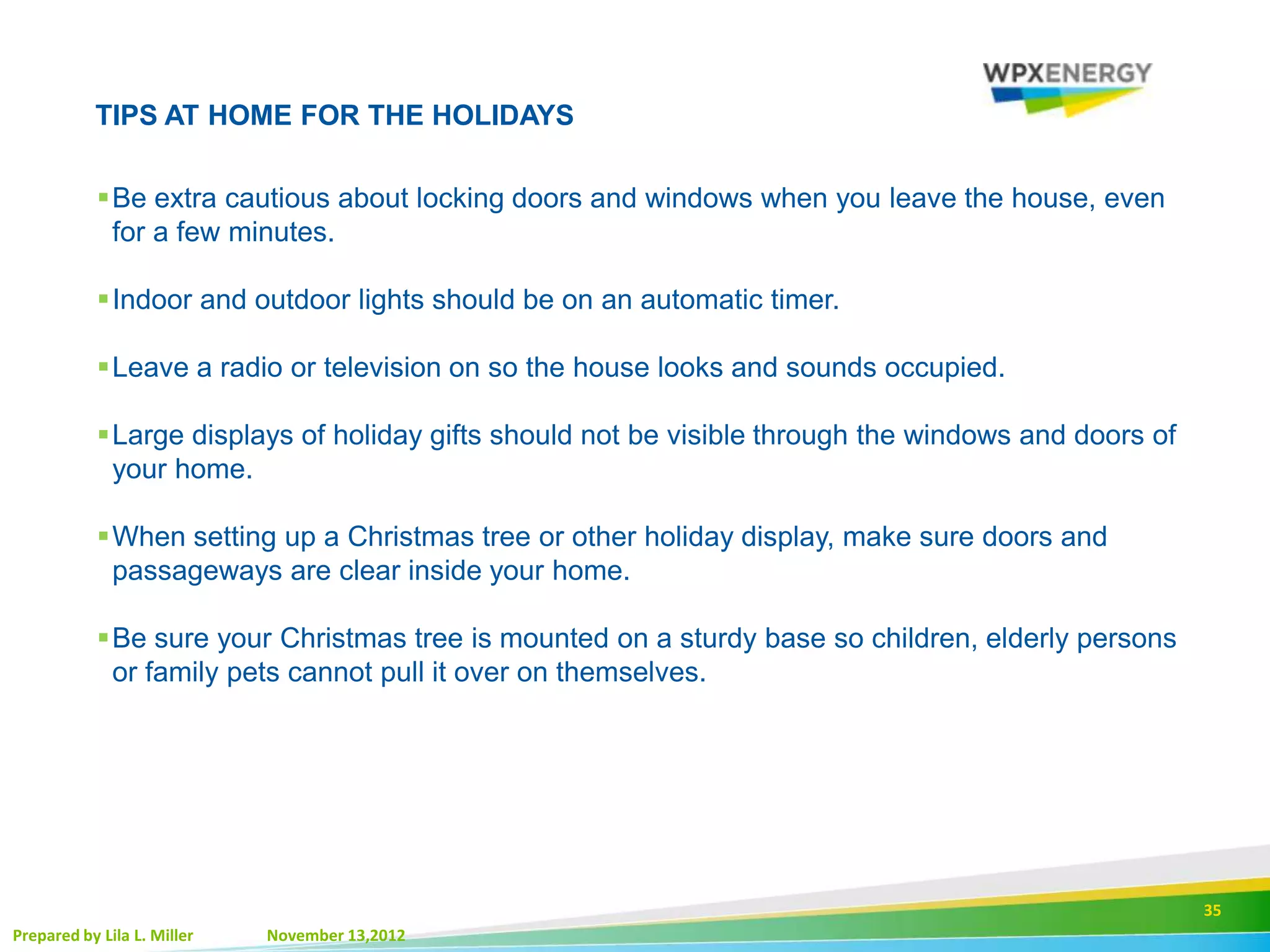 Holiday Safety Tips | PPT