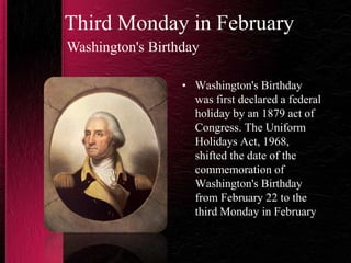 Holidays in usa | PPTX