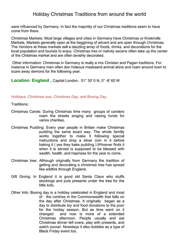 Holiday traditions from around the world | PDF