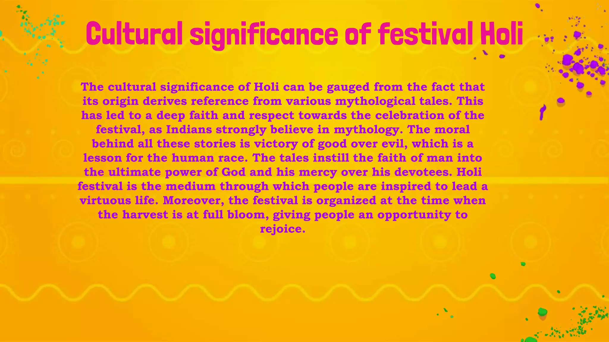 Holi Presentation | PPTX