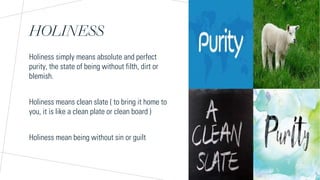 A STUDY GUIDE FOR KIDS ON HOLINESS PART ONE. | PDF