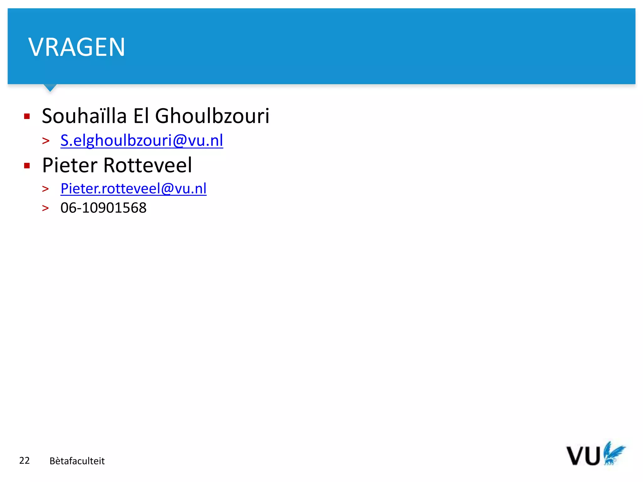 Overzicht in het woud van stages en scripties | PPTX