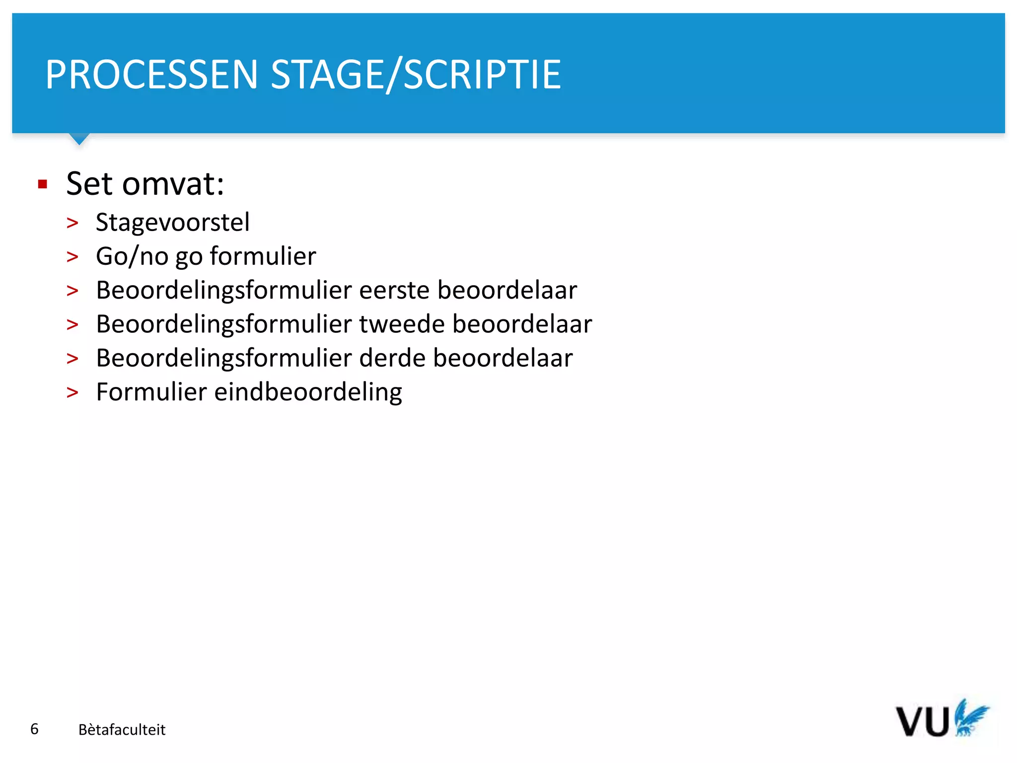 Overzicht in het woud van stages en scripties | PPTX