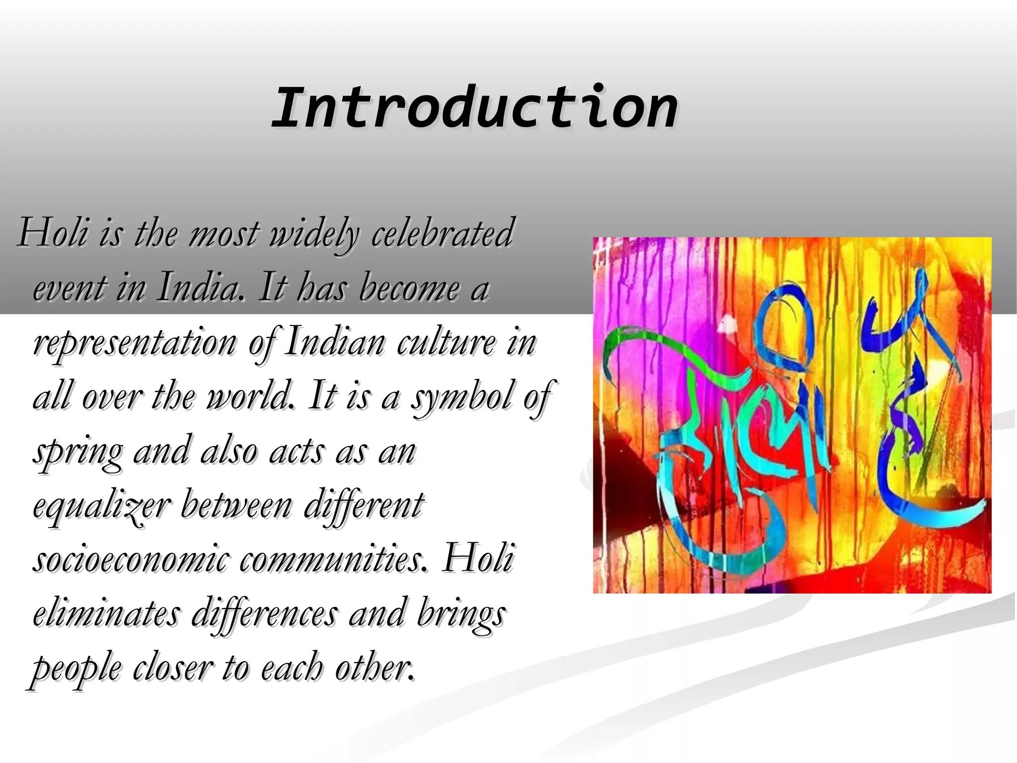 Presentation on Holi | PPT